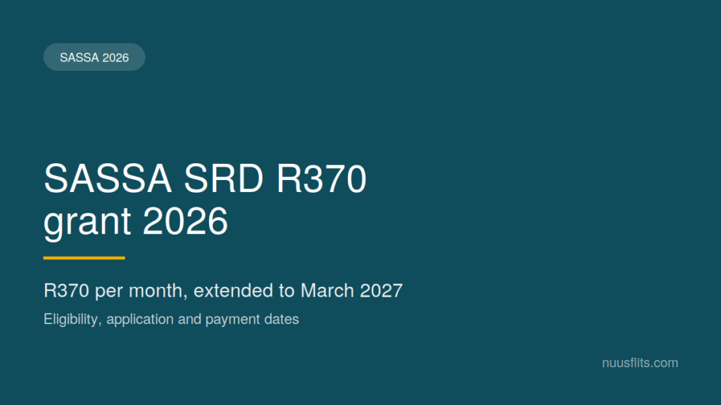 SASSA SRD R370 grant 2026: eligibility and how to apply